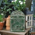 Bigfortune Green Rustic Mailbox Wall Mount Mailboxes Letter box for ...