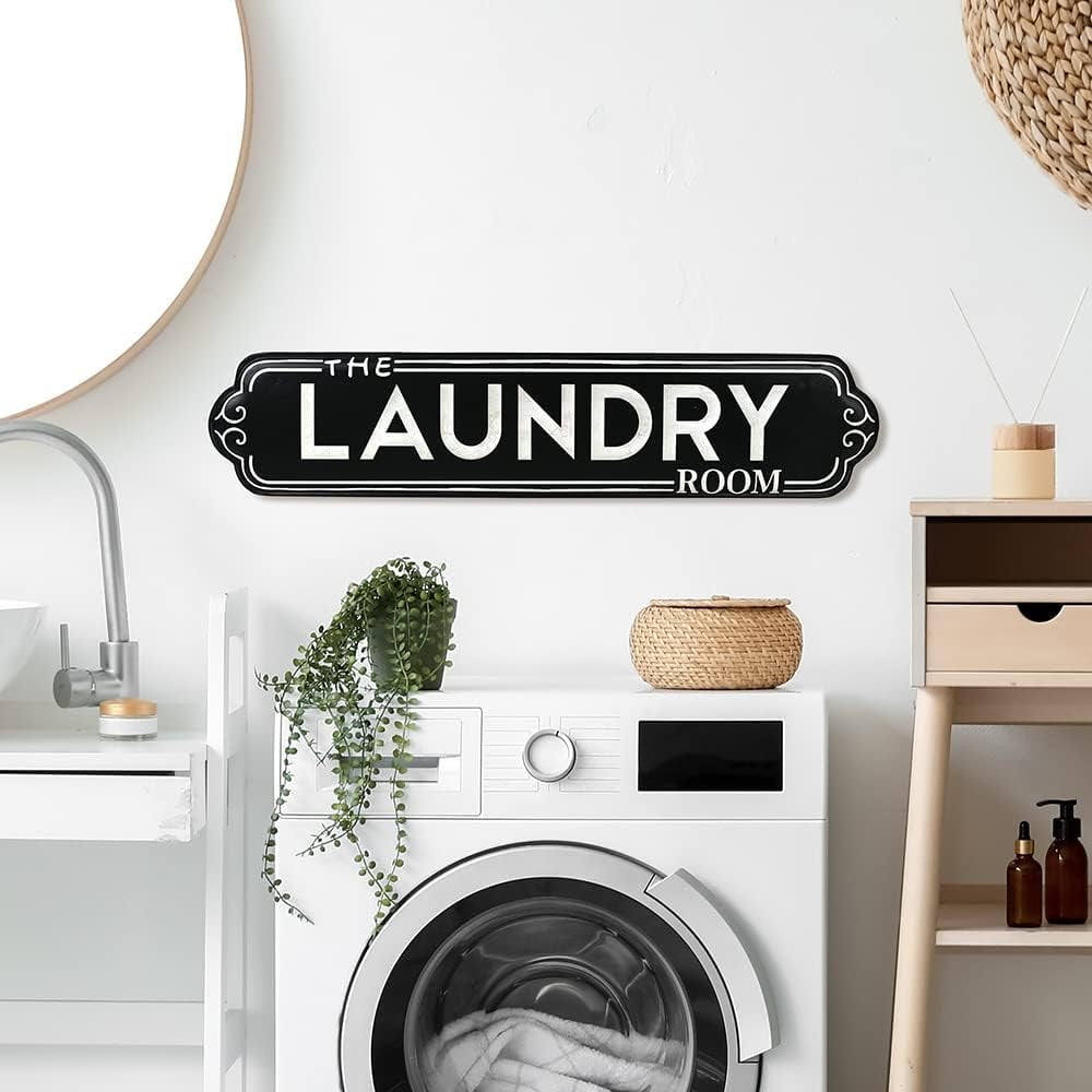Bigfortune Laundry Door Sign Laundry Signs for Laundry Room Decor ...