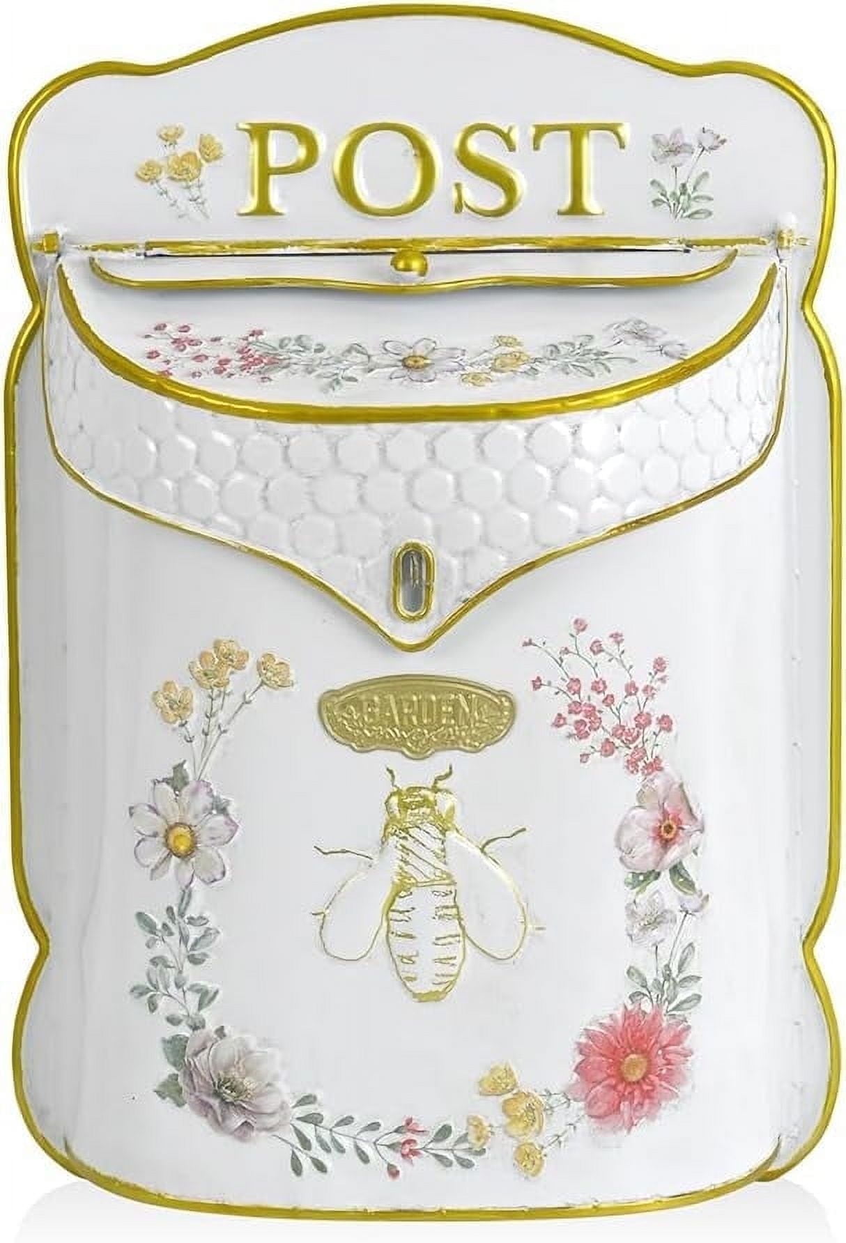 Bigfortune Mailboxes Wall Mount Outside Vintage Metal Mailboxes on Wall ...