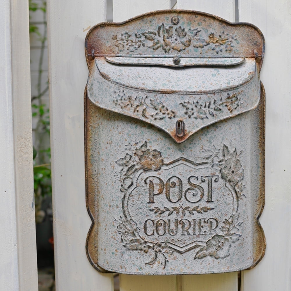 Bigfortune Mailboxes Wall Mount Outside Vintage Metal Mailboxes on Wall ...