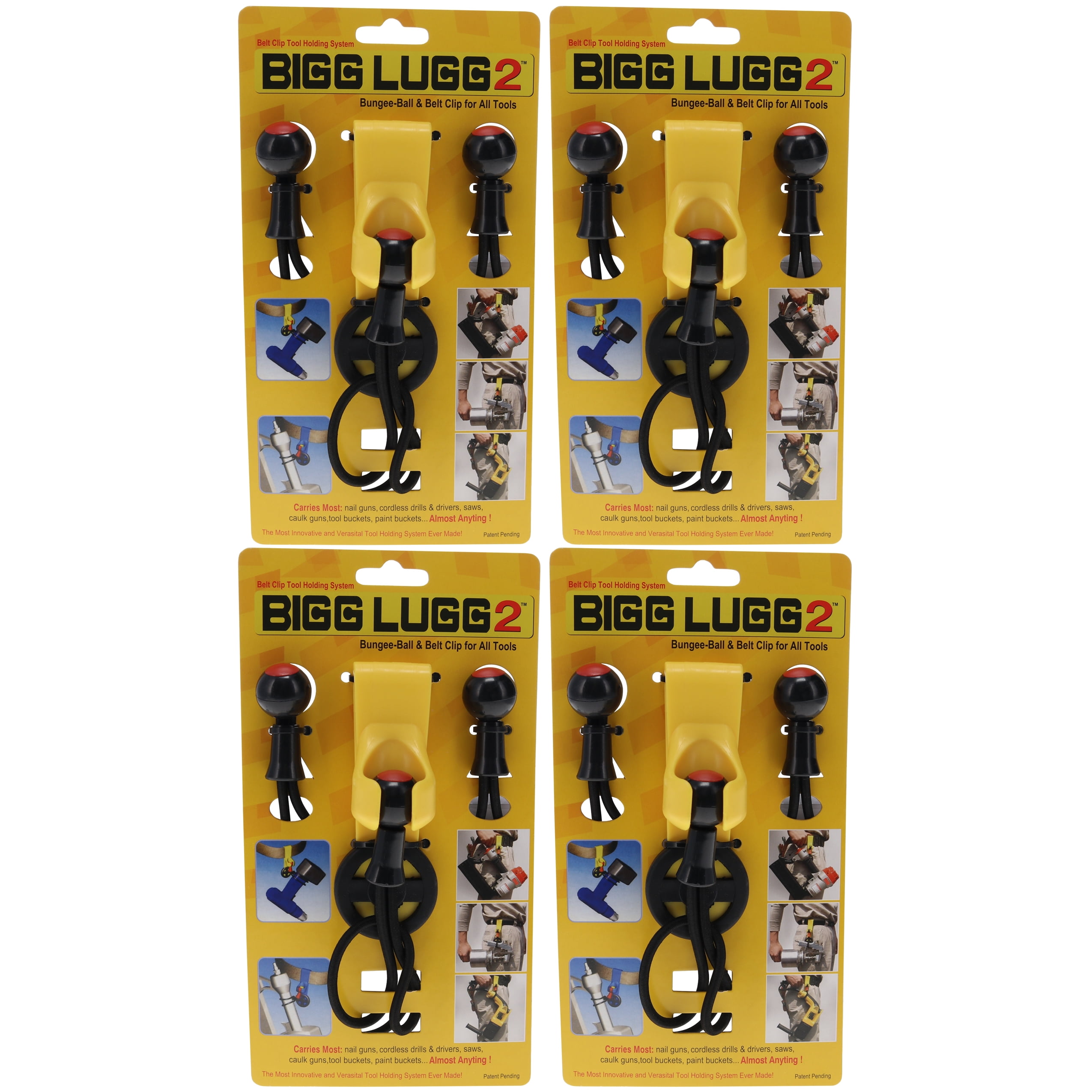 Bigg Lugg BL2-3BM Belt Clip Tool Holder System with 3 Ball Bungees (4 ...