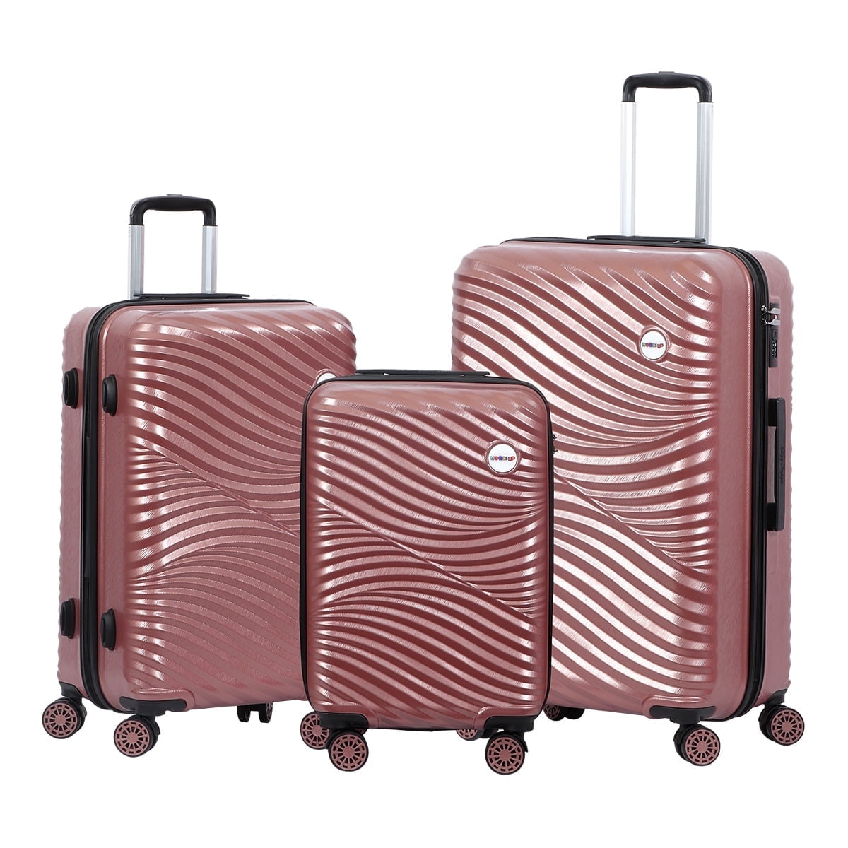 Biggdesign Moods Up Hard Luggage Sets, Rosegold, 3 Pcs. 20/24/28 inch ...