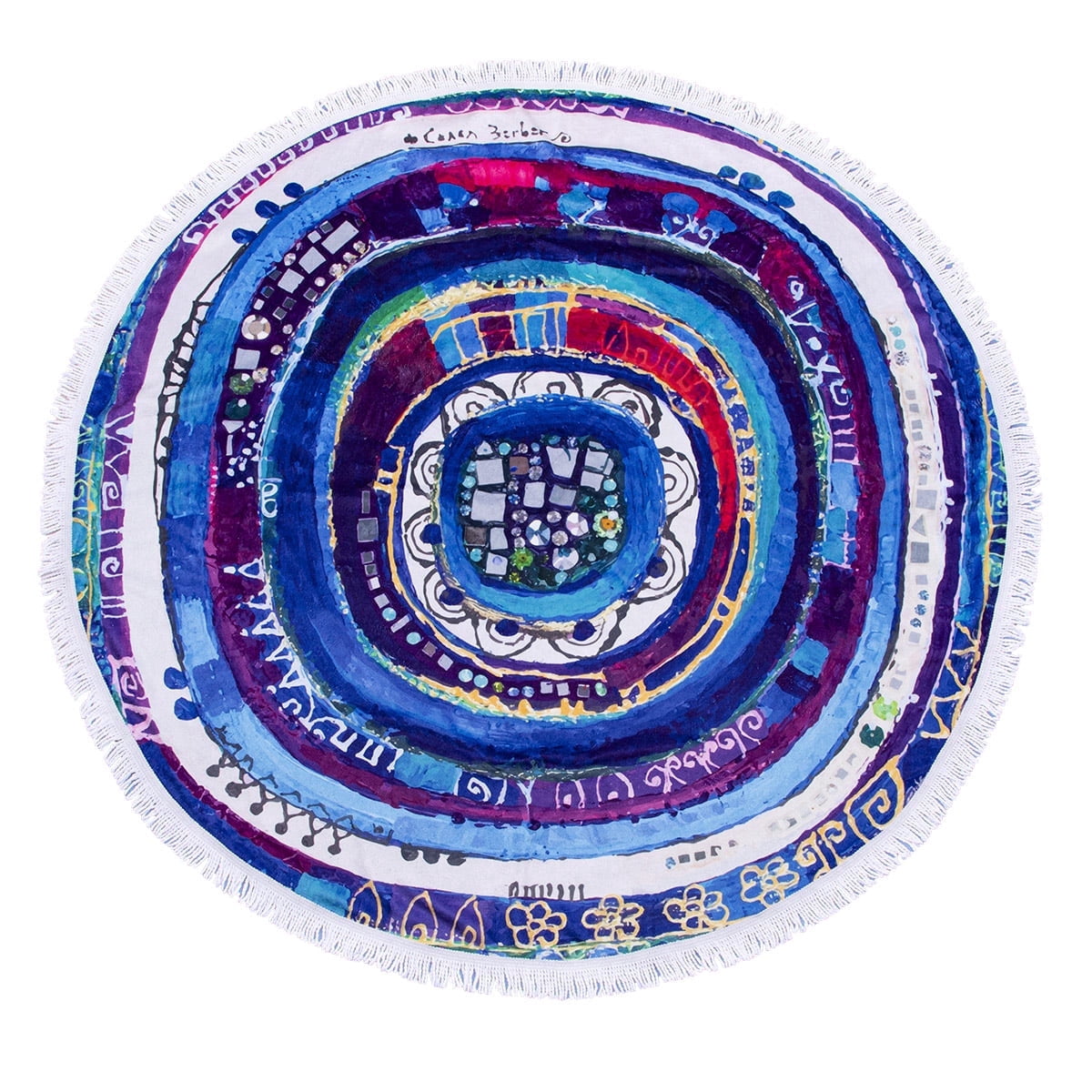 Biggdesign Round Beach Towel, Circle Beach Blanket, Cotton, Microfiber ...