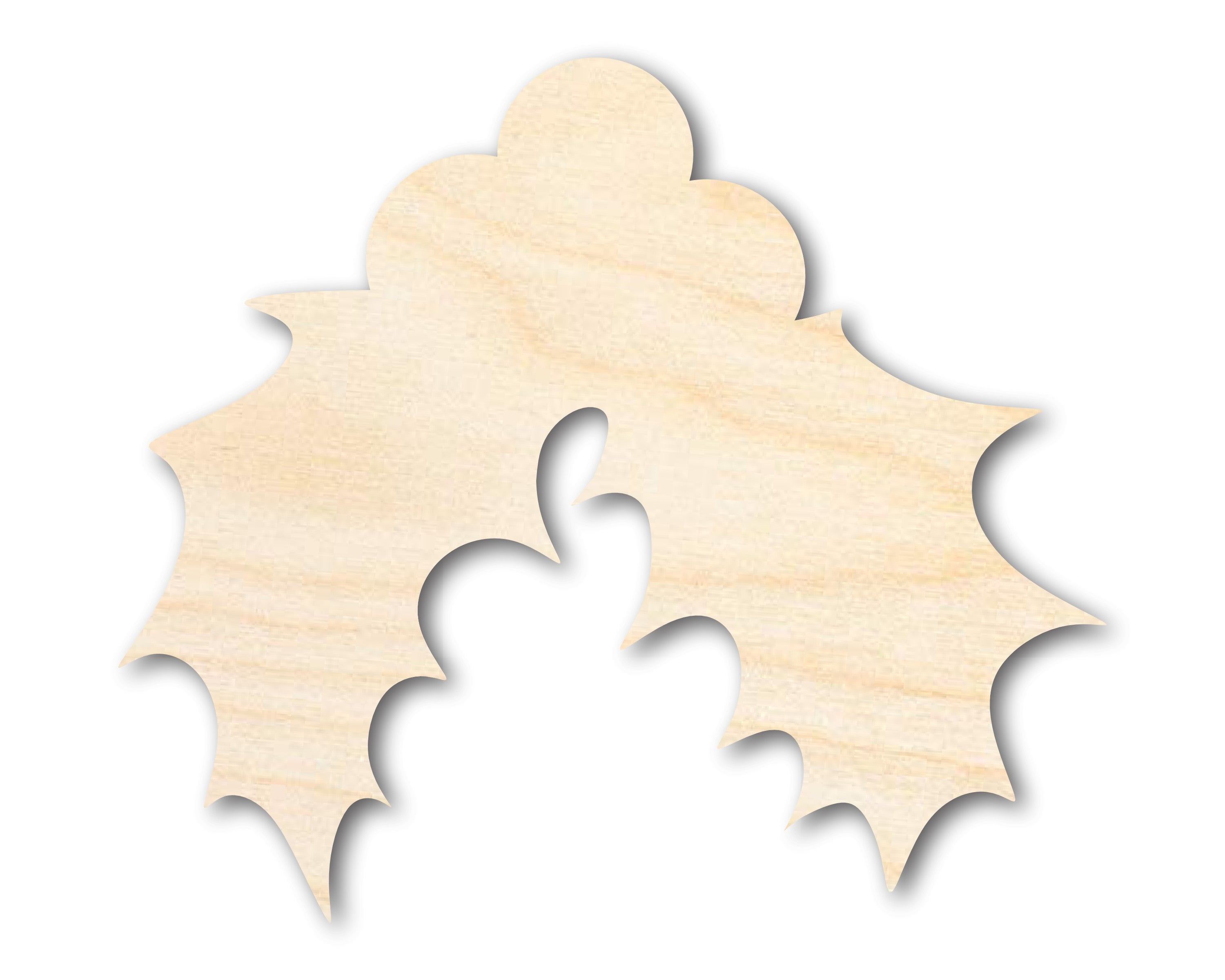 Bigger Better | Unfinished Wood Christmas Holly Shape | DIY Craft ...