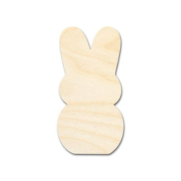 Rushay 5 Pieces Easter Wooden Bunny Cutouts Wooden Rabbit Cutouts ...