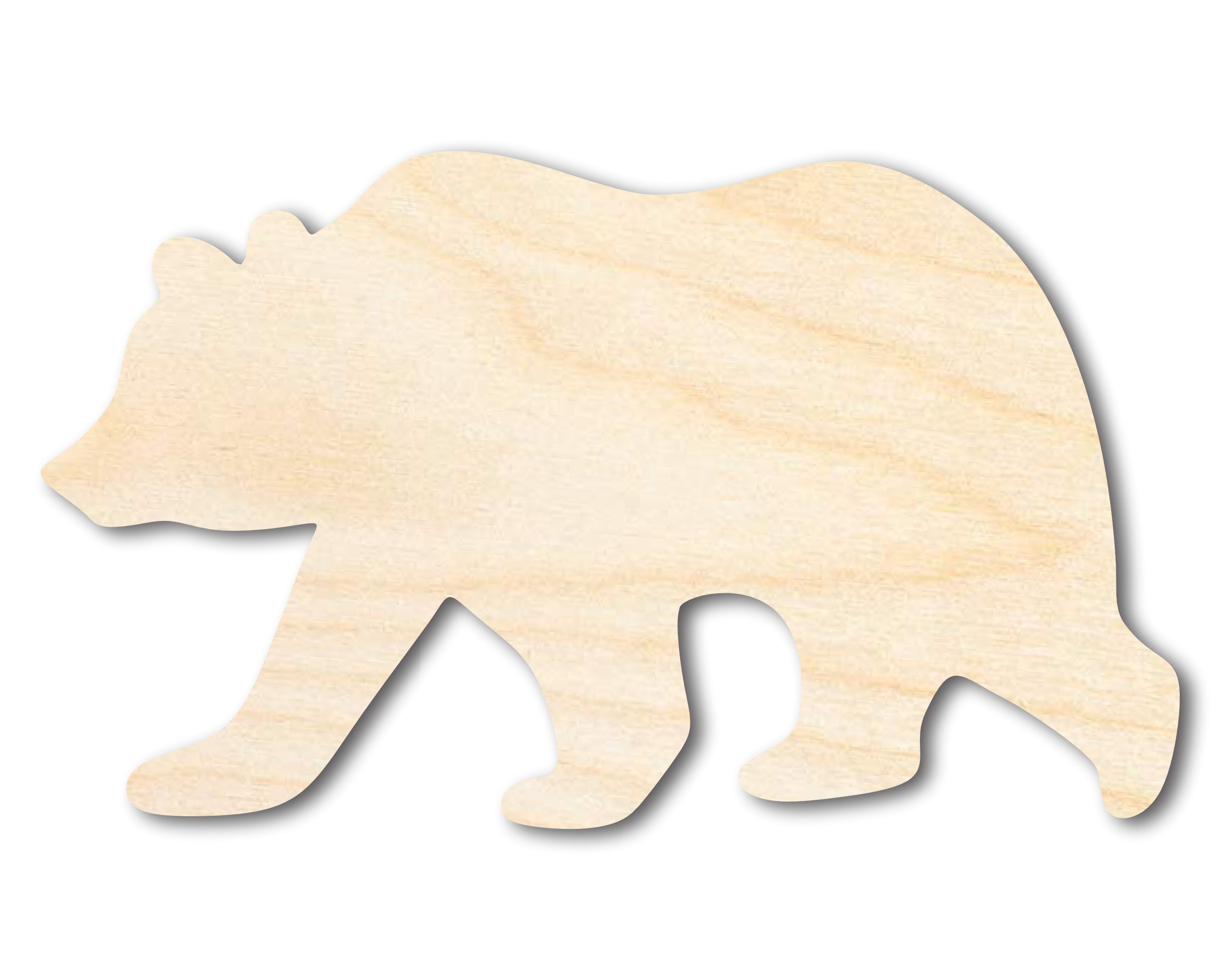 Bigger Better | Unfinished Wood Grizzly Bear Shape | DIY Craft Cutout ...
