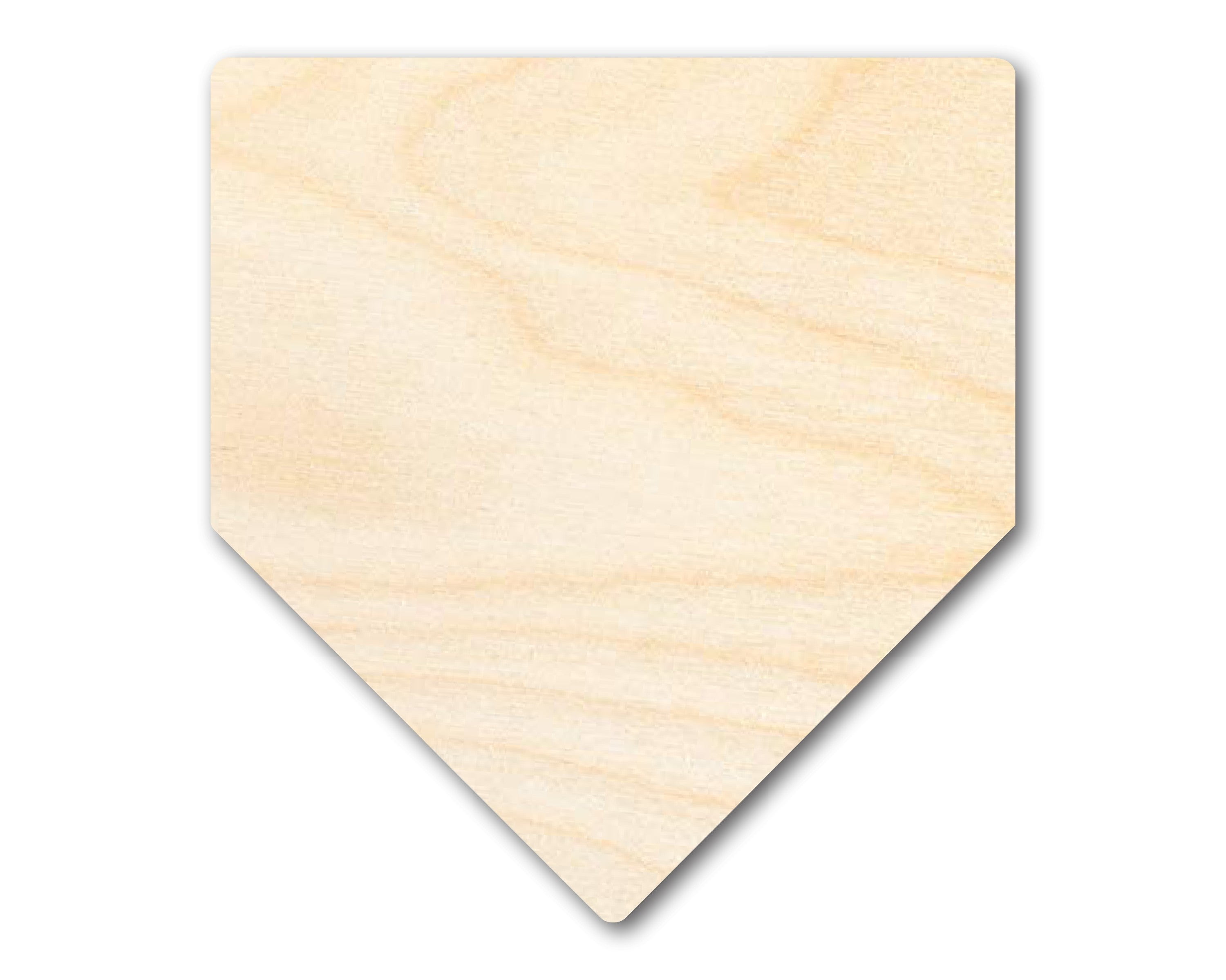 Bigger Better | Unfinished Wood Home Plate Baseball Softball Diamond ...
