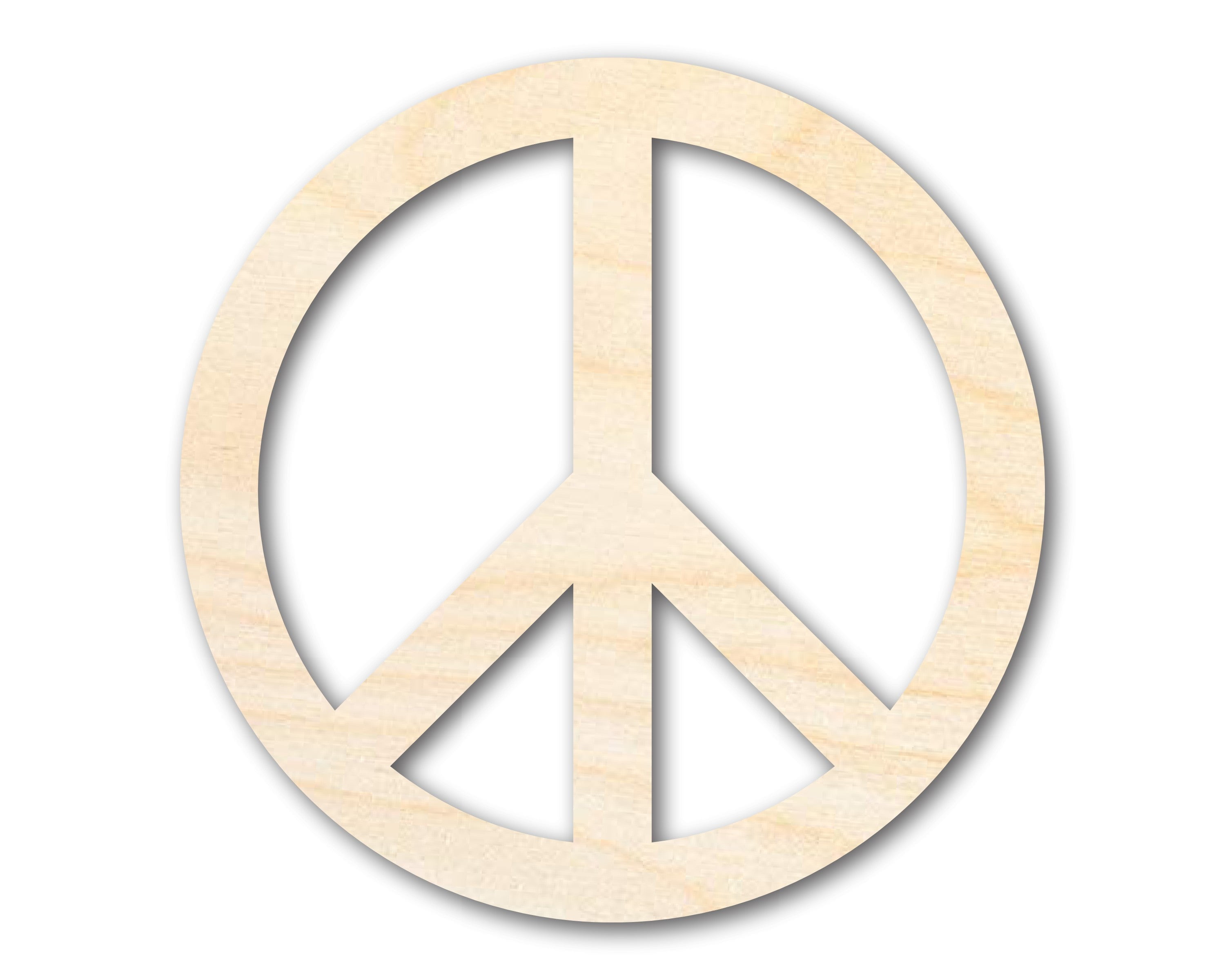Bigger Better | Unfinished Wood Peace Symbol Shape | DIY Craft Cutout ...