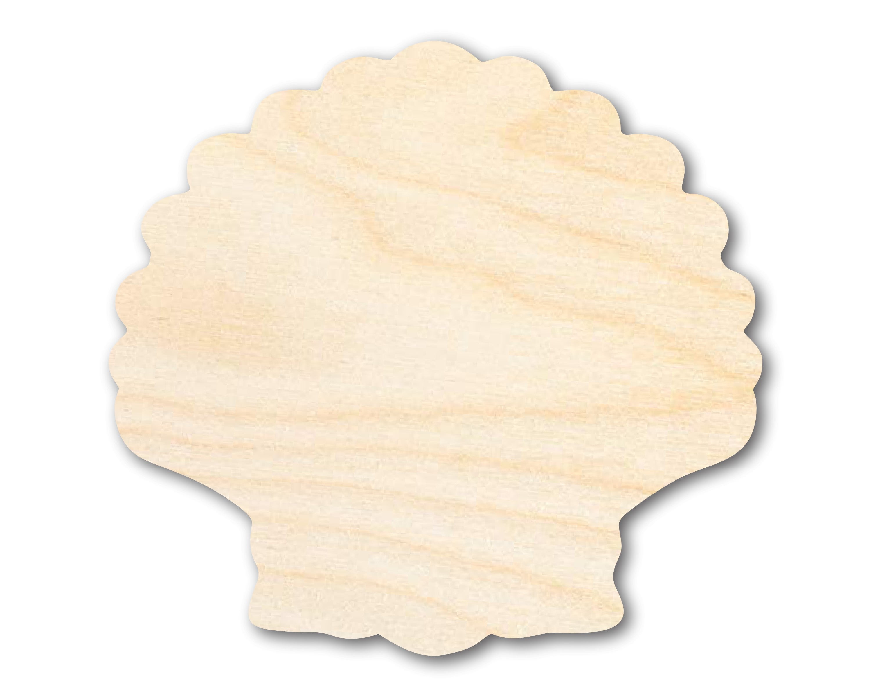 Bigger Better | Unfinished Wood Sea Shell Clam Silhouette | DIY Craft ...
