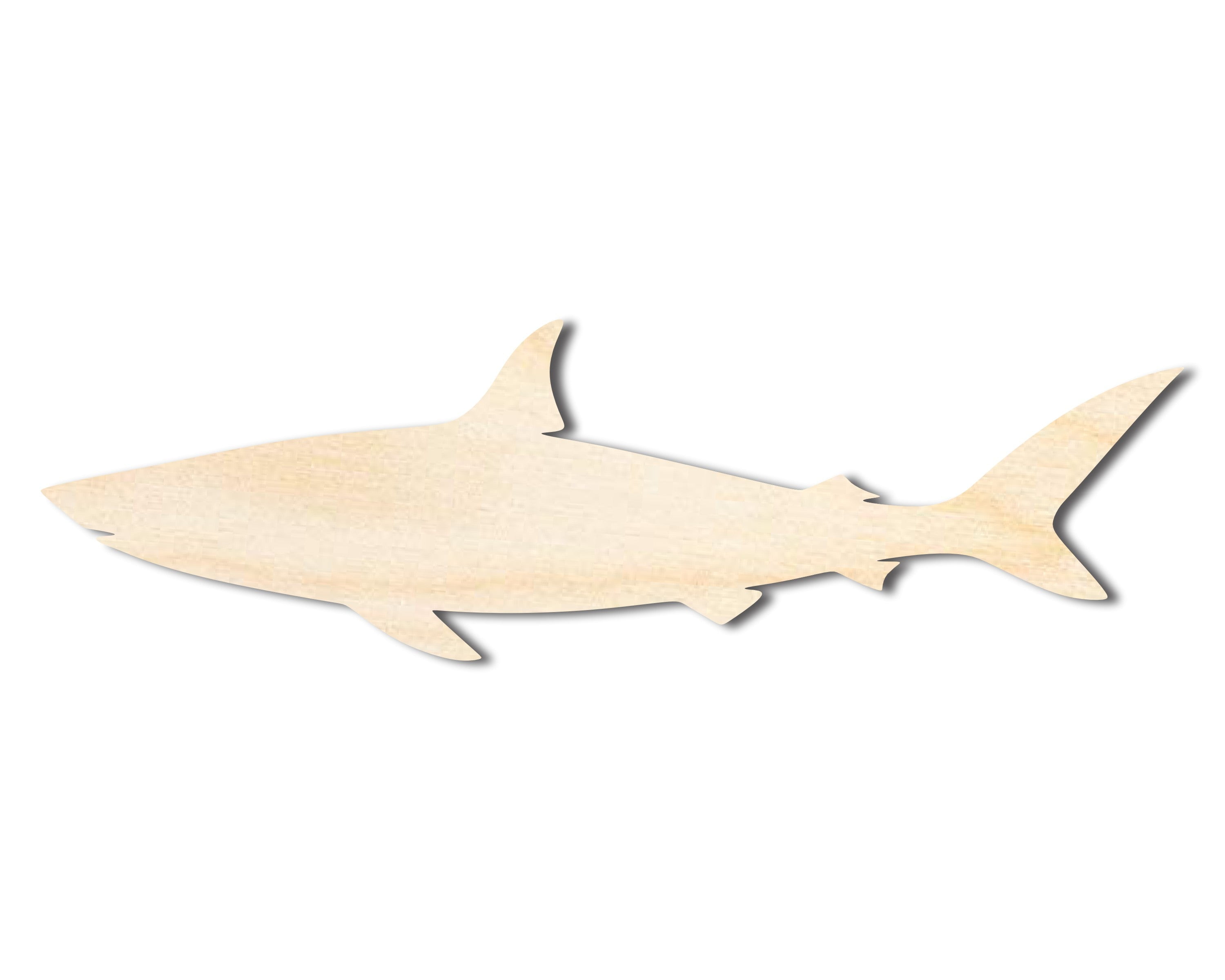 Bigger Better | Unfinished Wood Shark Shape | DIY Craft Cutout | 24 ...