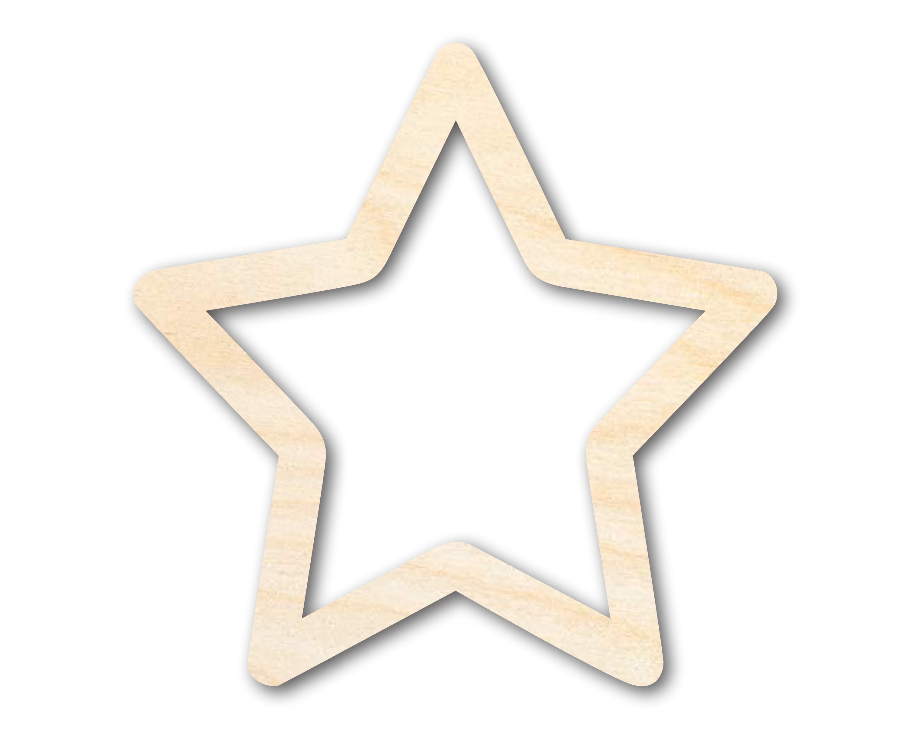 Bigger Better | Unfinished Wood Star Outline Shape | DIY Craft Cutout ...