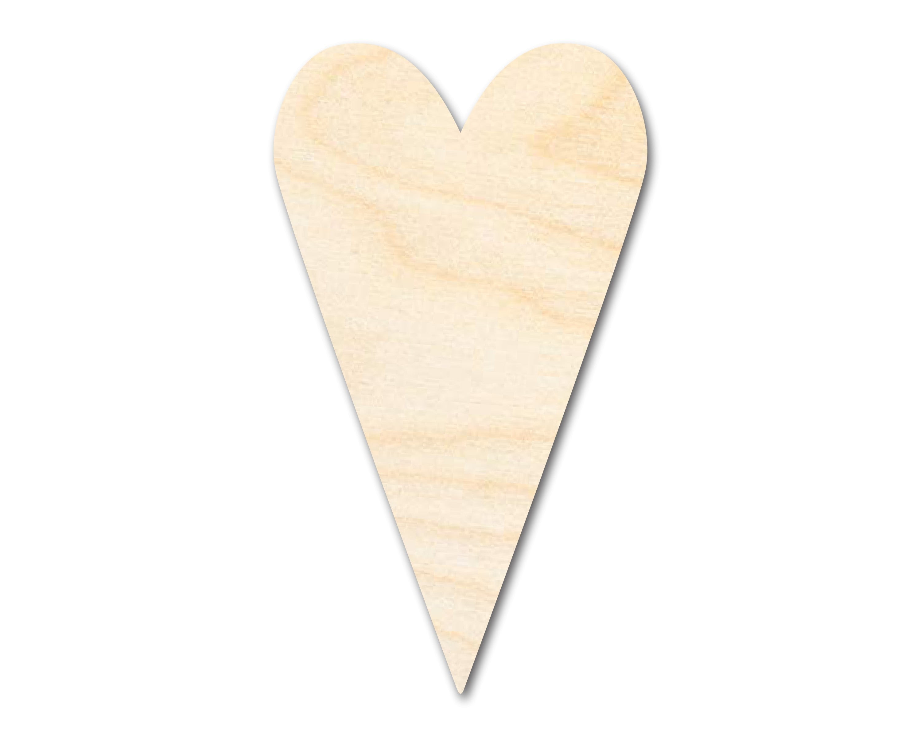 Bigger Better | Unfinished Wood Tall Classic Heart Shape | DIY Craft ...