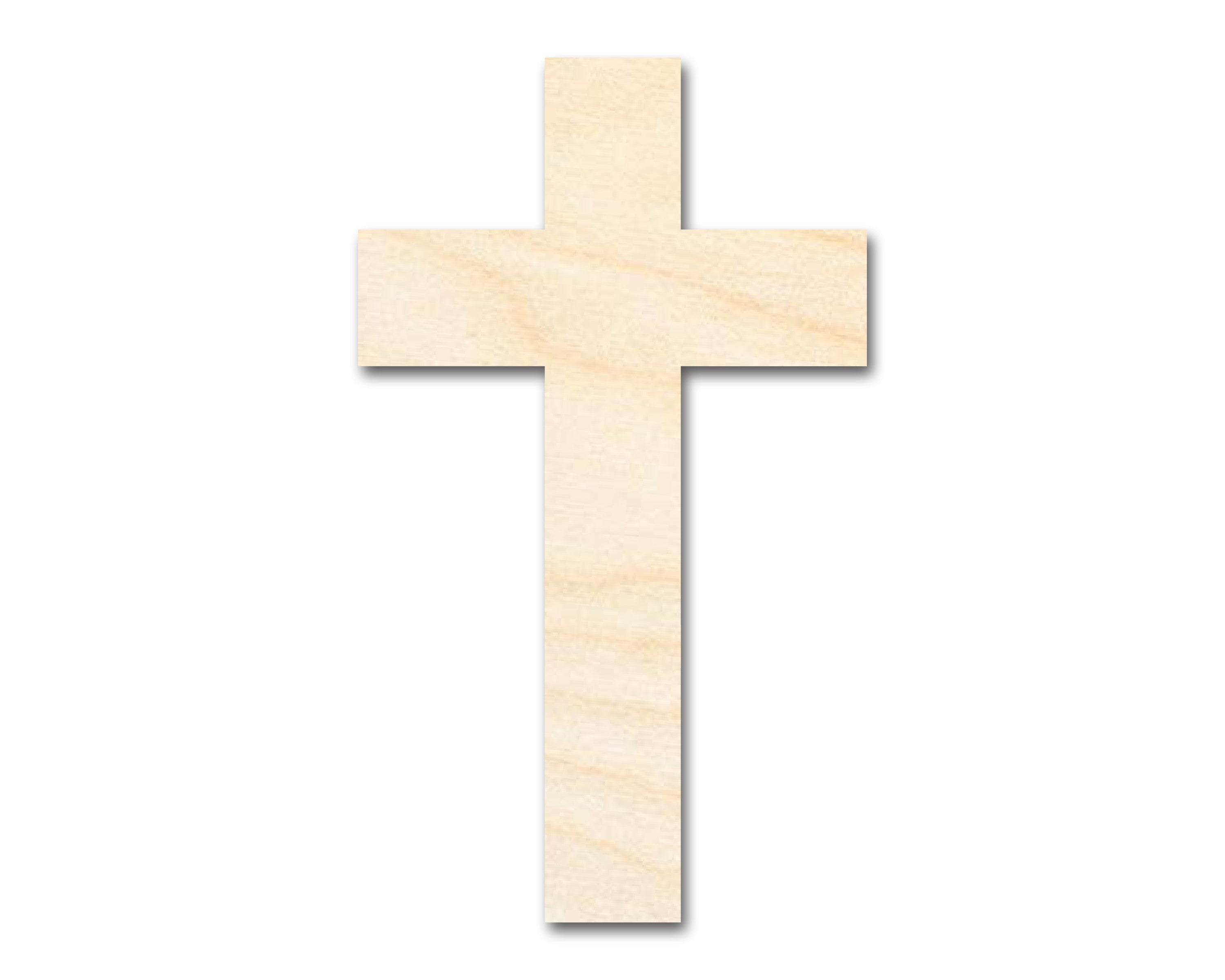 Bigger Better | Unfinished Wood Tall Cross Shape | DIY Craft Cutout ...