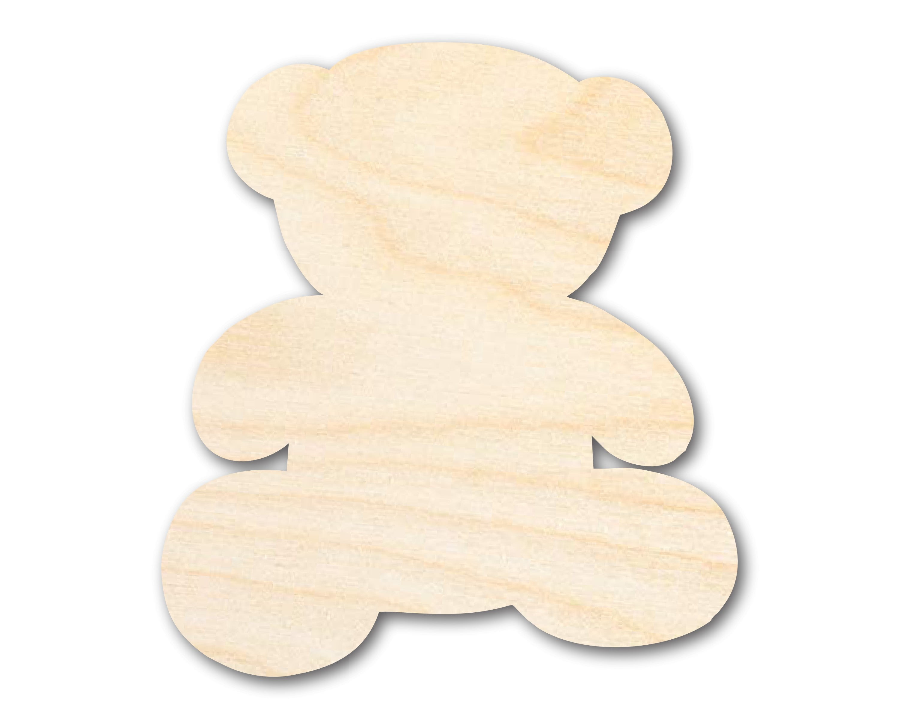 Bigger Better | Unfinished Wood Teddy Bear Shape | DIY Craft Cutout 18 ...