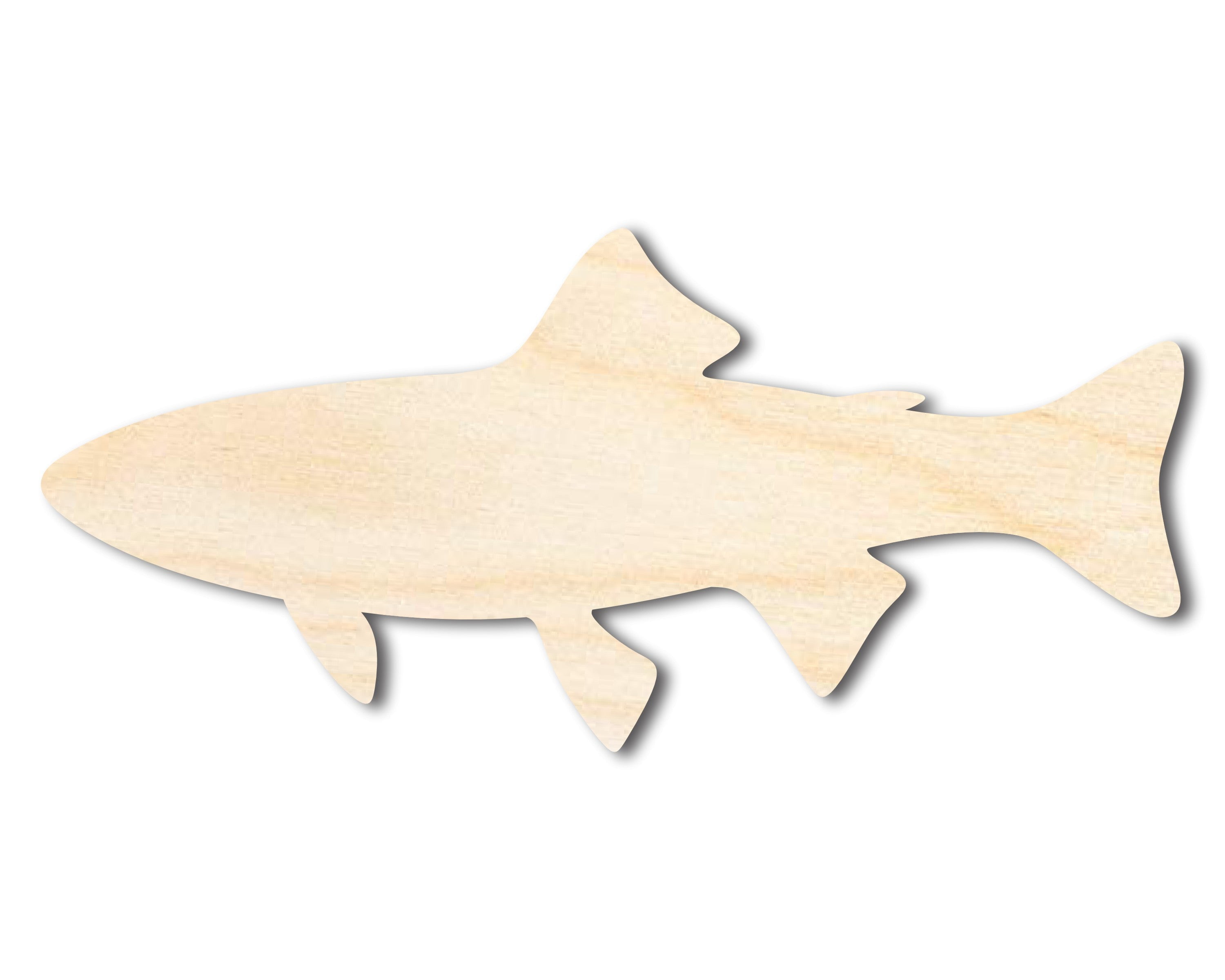 Bigger Better | Unfinished Wood Trout Fish Shape | DIY Craft Cutout 18 ...