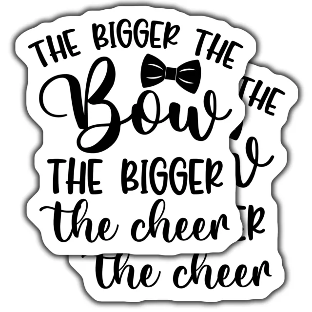 The Bigger The Bow Sticker Set Cheerleading Stickerss Motivational ...