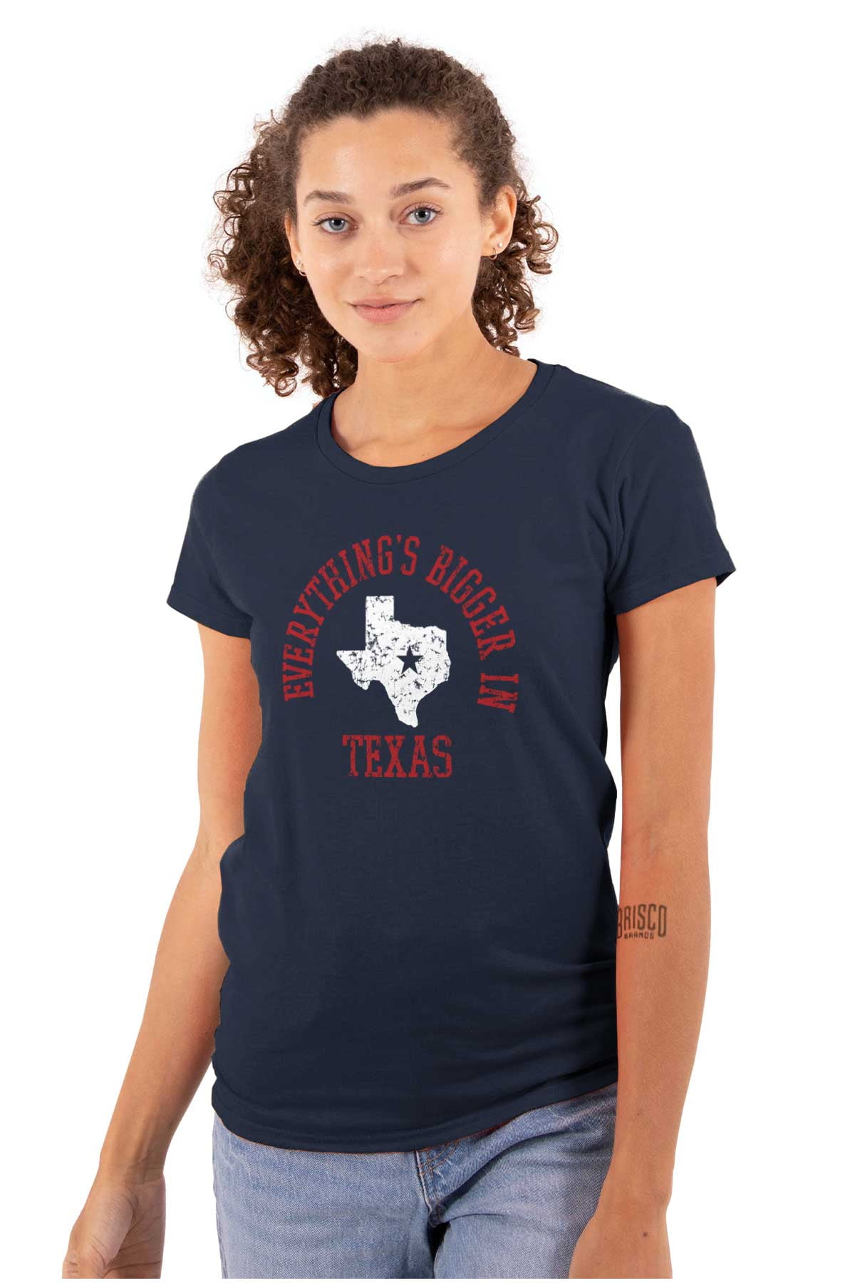 Bigger In Texas Lone Star State Pride Womens Fitted Plus Size Graphic ...
