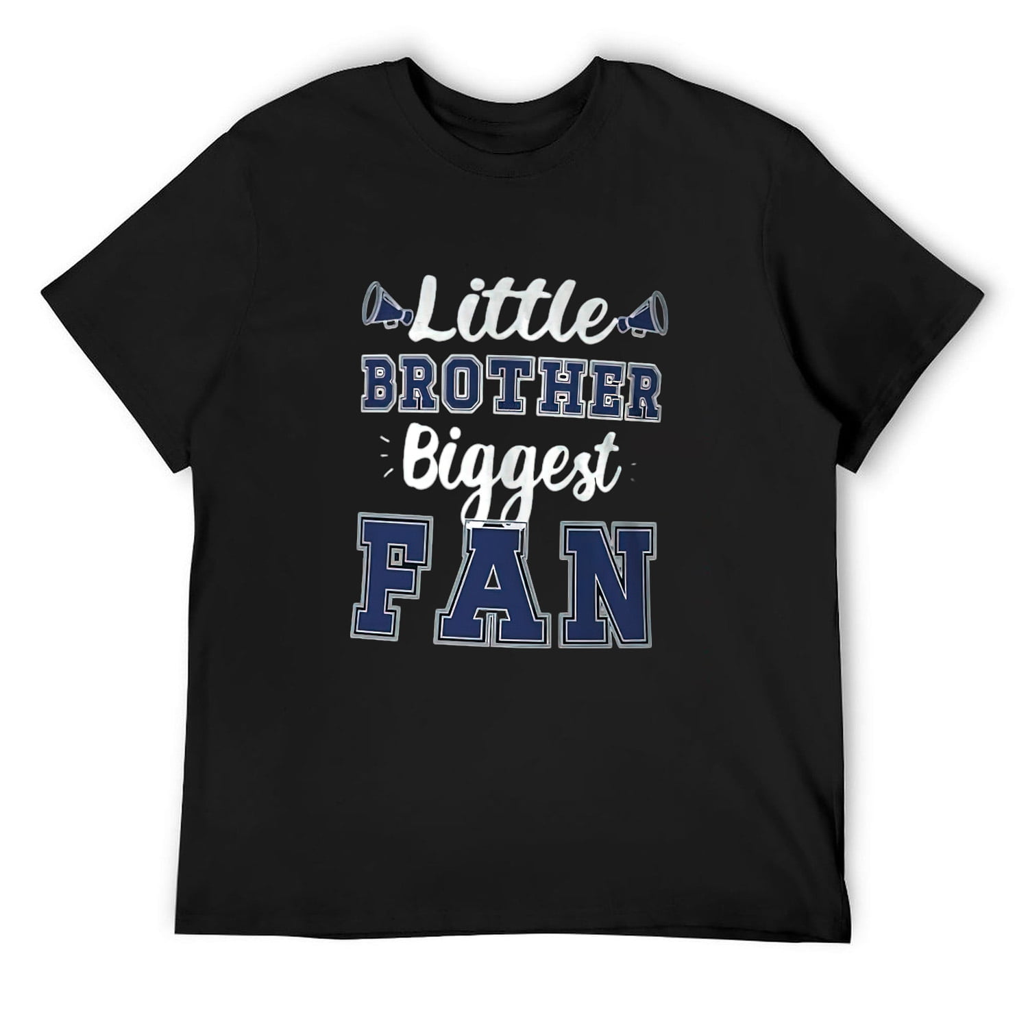 Biggest Fan Cheer Brother Of A Cheerleader Brother T-Shirt Black Large ...