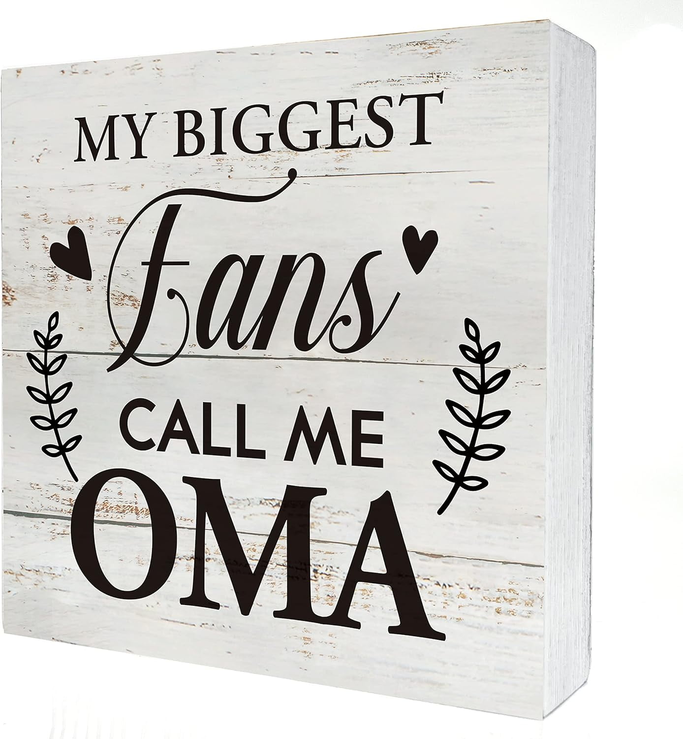 My Biggest Fans Call Me Oma Wooden Box Sign Desk Decor Rustic Oma ...