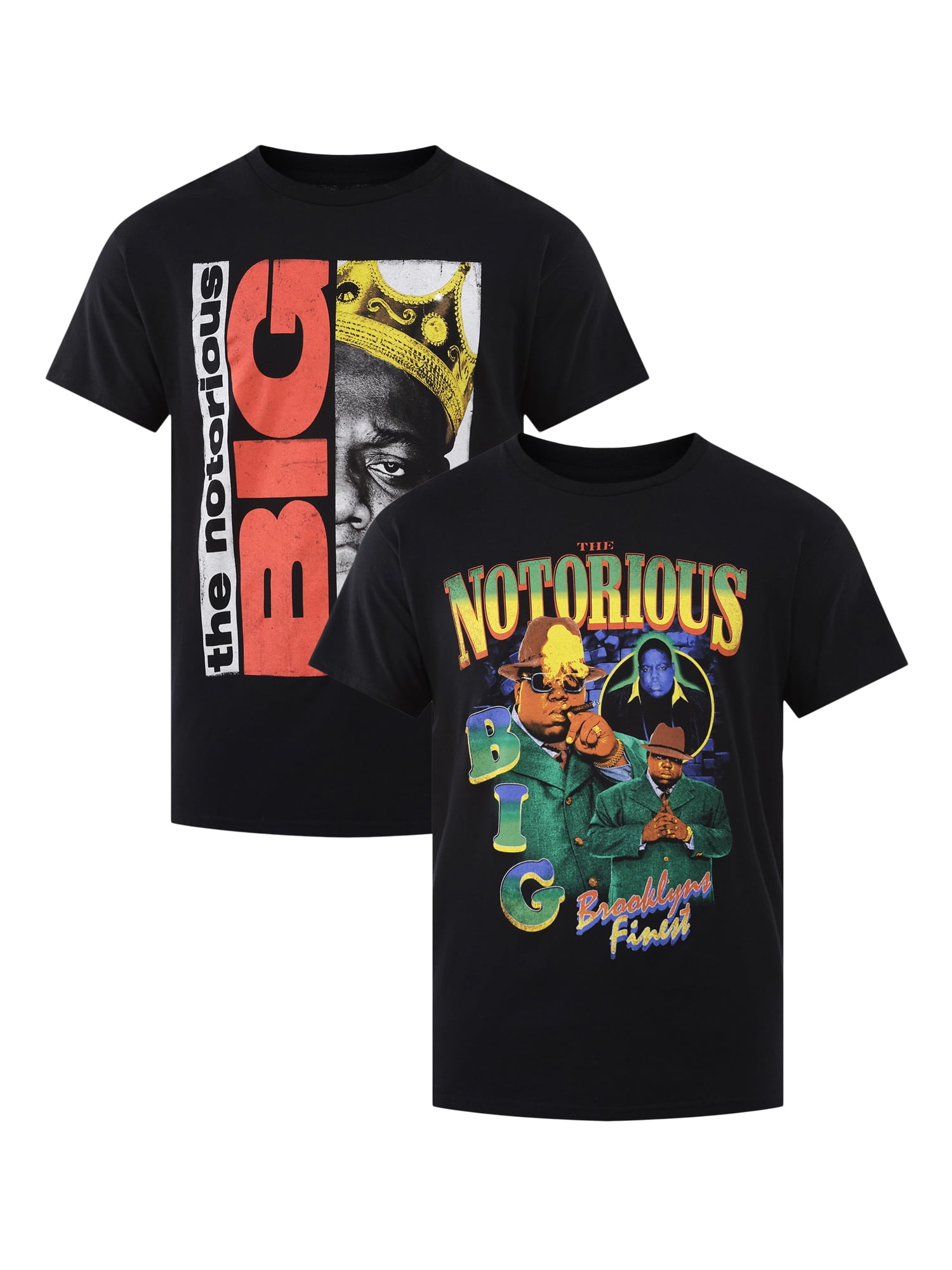 Biggie Men's & Big Men's Crown Graphic Tees with Short Sleeves, 2-Pack ...