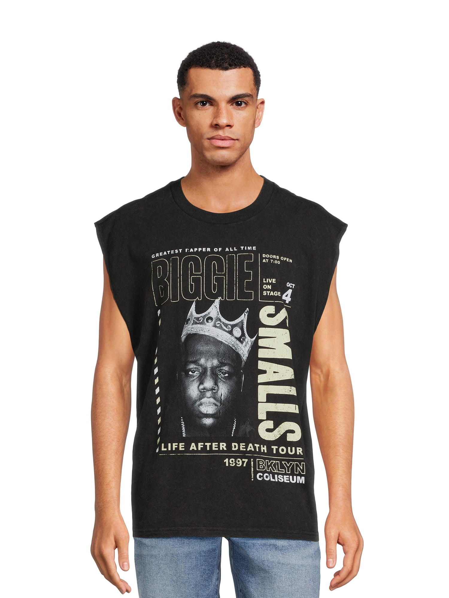 Biggie Smalls Men's Sleeveless Graphic Muscle Tee, Sizes S-3XL ...
