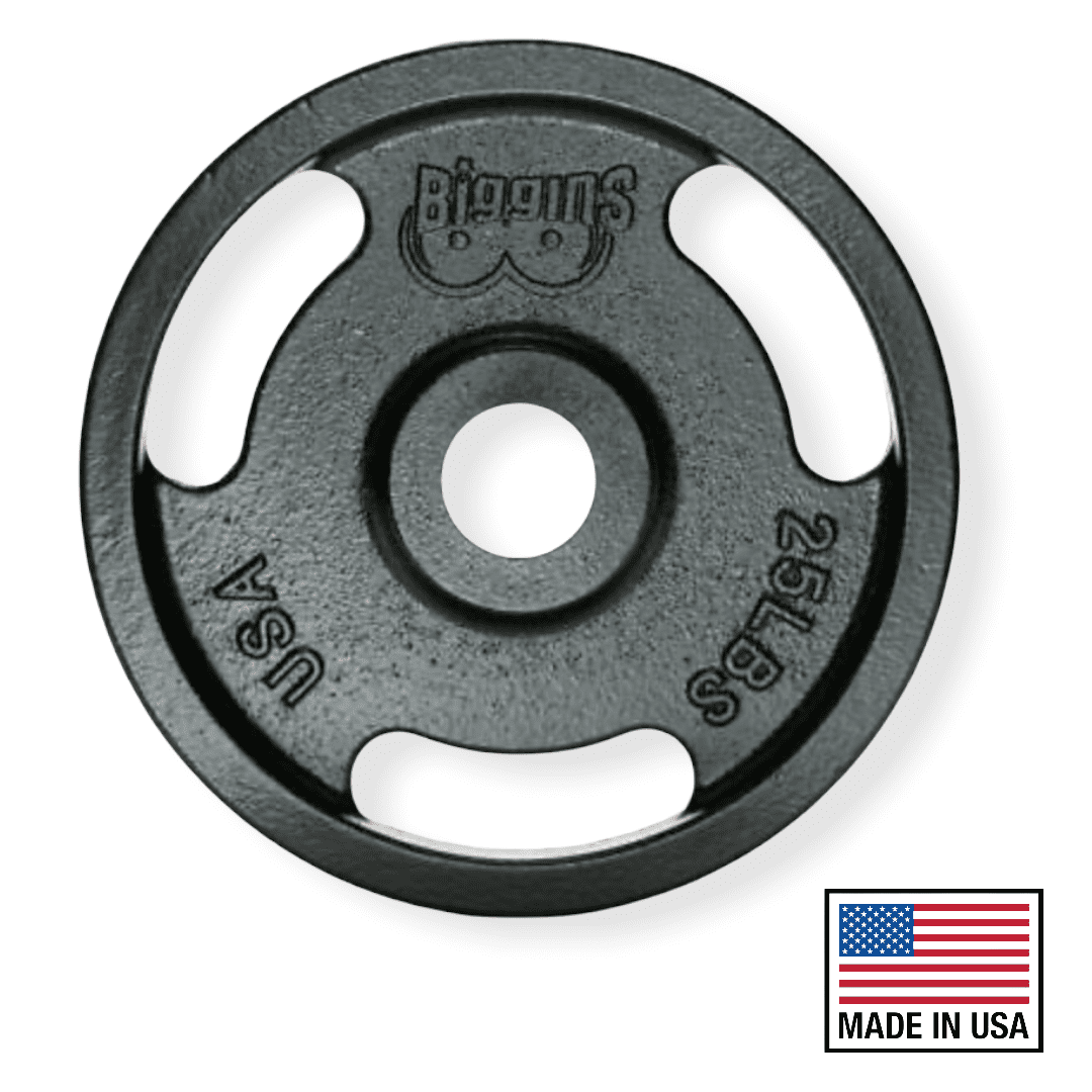 Biggins Iron Olympic Cast Iron Weight Plates, Single, 25 lb. - Walmart.com