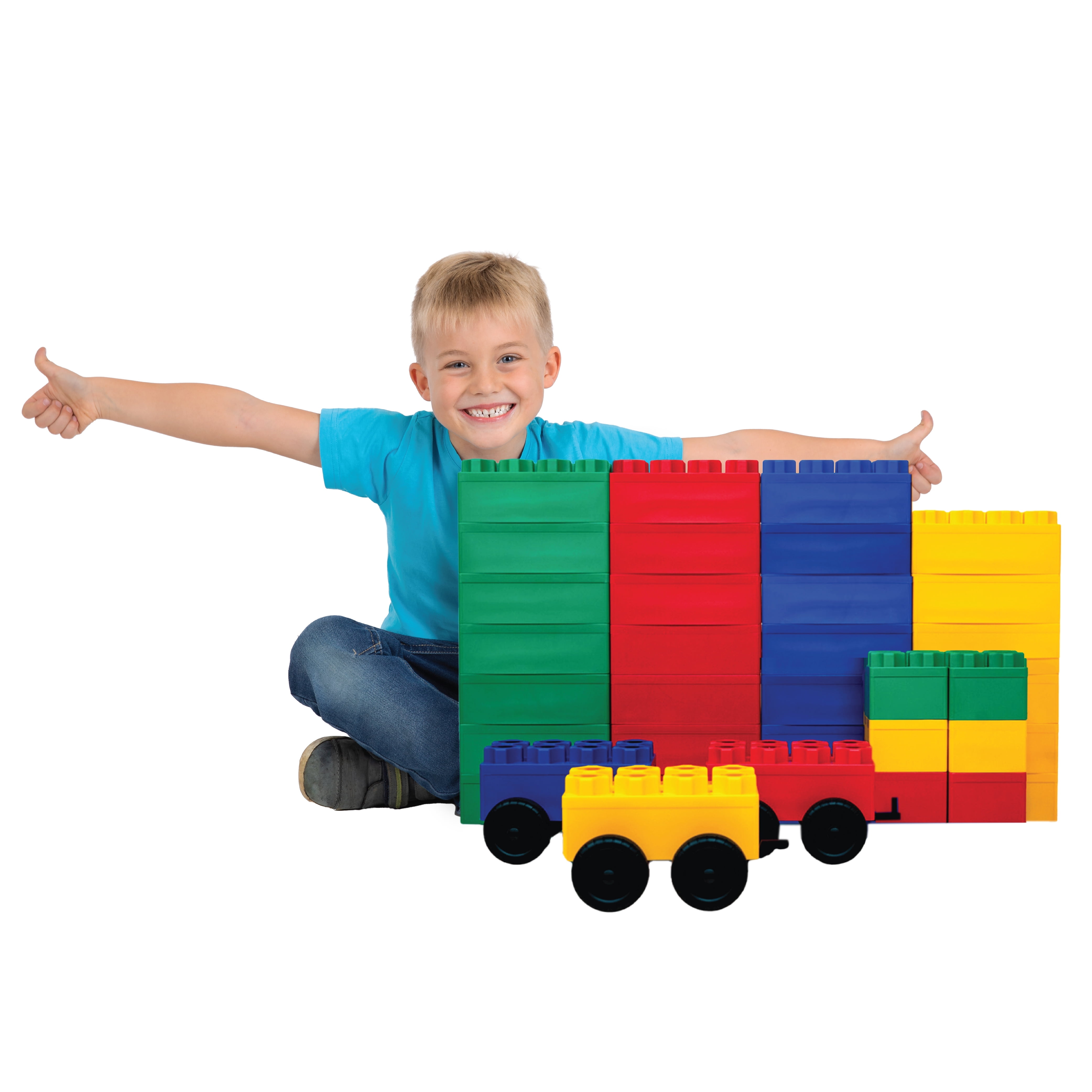 BiggoBlocks Toddler Jumbo Train Set, 36 Pieces, for Kids 3-8 - Walmart.com