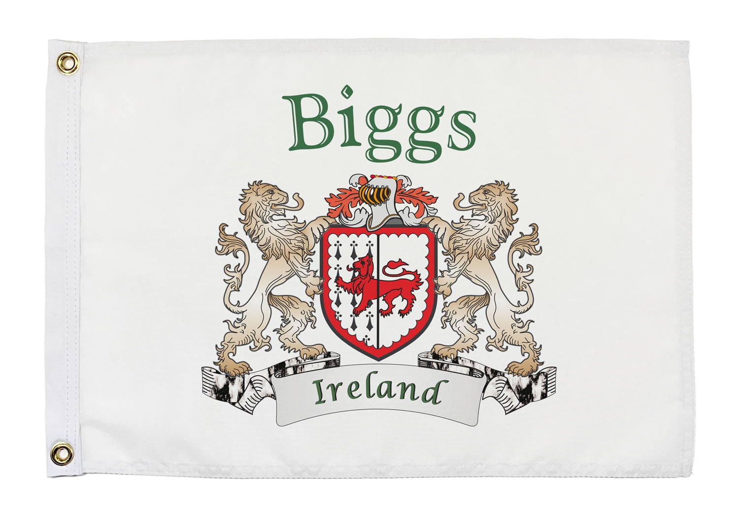 Biggs Irish Coat of Arms Small White Flag - 16"x10.5" inches - Walmart.com