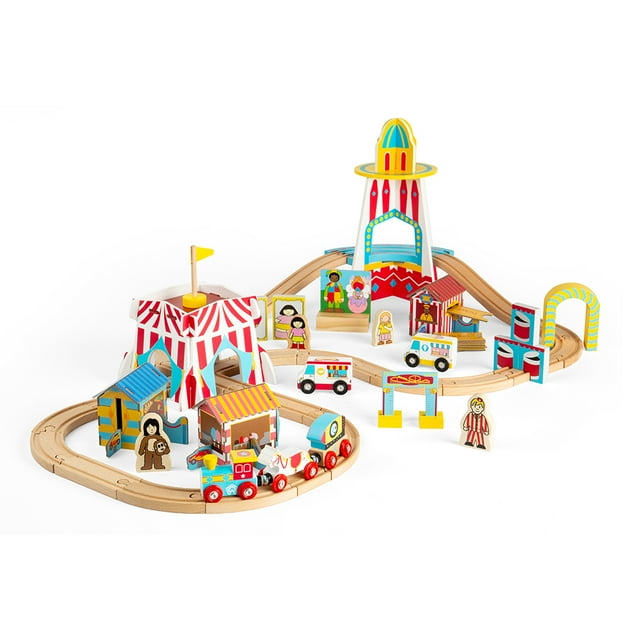 Bigjigs Rail - Fun Fair Train Set - Walmart.com