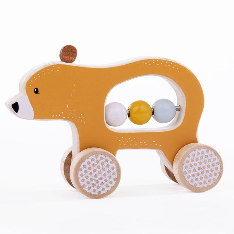 Bigjigs Toys - 100% FSC® Certified Push Along Bear - Walmart.com