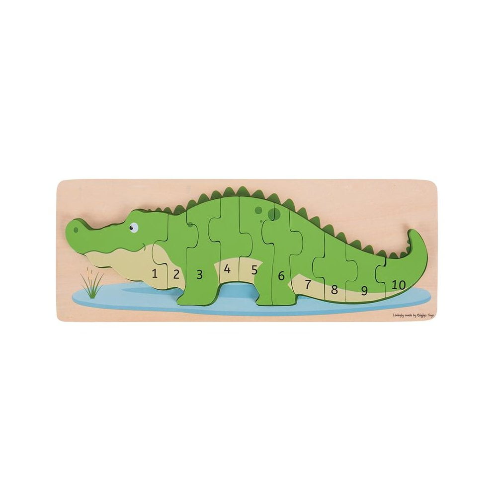 Bigjigs Toys - Crocodile Number Puzzle - Walmart.com