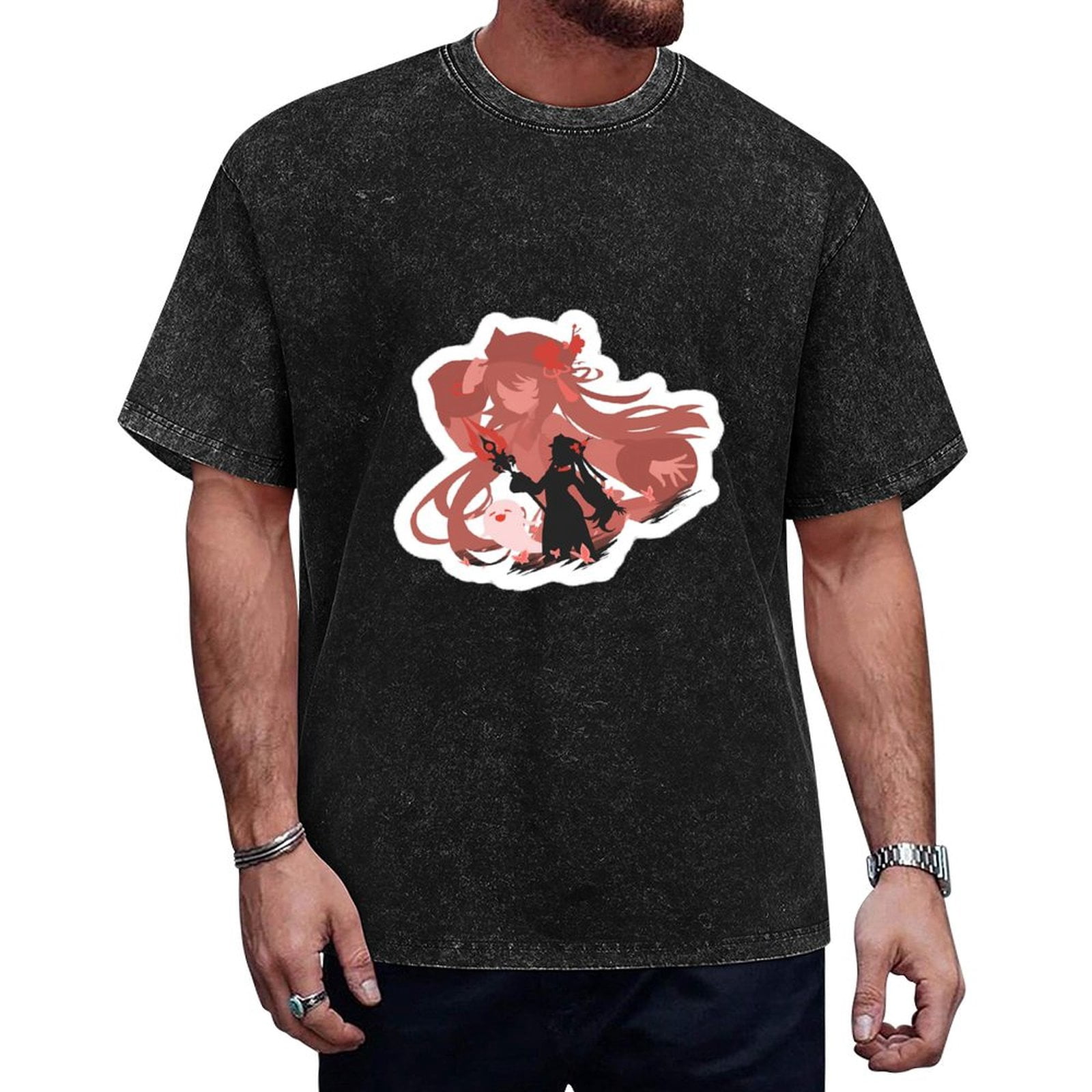 Bigjpg_8x_art_high_Genshin Impact16 Pure Cotton Water-Washed T-Shirt ...