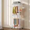 Bigleap 23" Rolling Garment Rack with Wheels, 360° Lockable Clothing ...