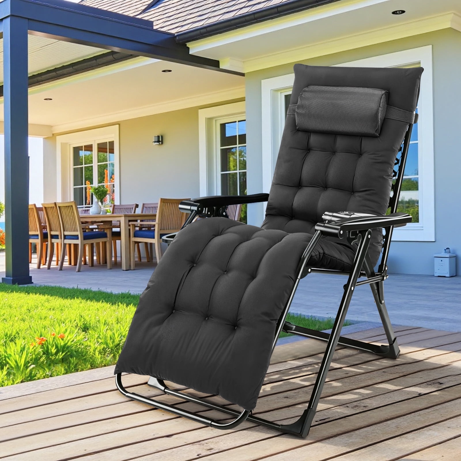 BIGLEAP, Reclining Camping Lounge Chair, Folding Outdoor Recliner ...