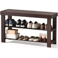 Bigleap 3-Tier Bamboo Shoe Rack Bench, Entryway Storage Organizer for ...