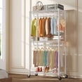 Bigleap 45" Rolling Garment Rack with Wheels, 360° Lockable Clothing ...
