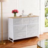 Bigleap 7 Drawer Dresser TV Stand, Dresser with Metal Frame and Wood ...