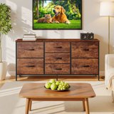 Bigleap 7-Drawer Fabric TV Stand with Wood Shelf - Versatile Media ...