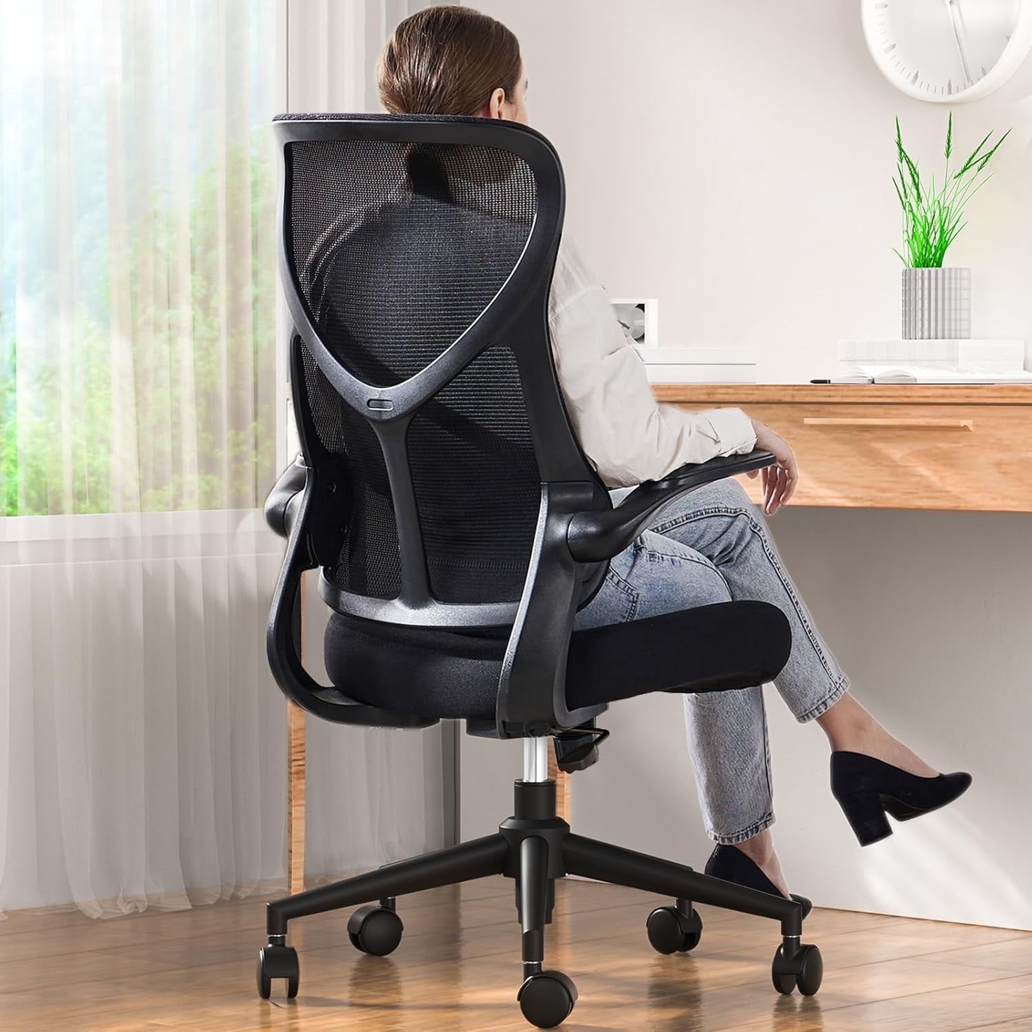 Bigleap Ergonomic Office Chair, High Back Computer Chairs with Flip-up ...