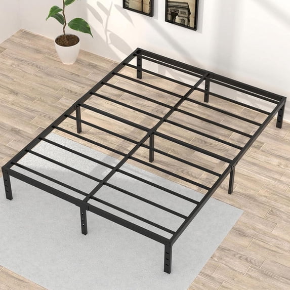 Bigleap Queen Size Bed Frame, Heavy Duty Metal Platform with 14 ...