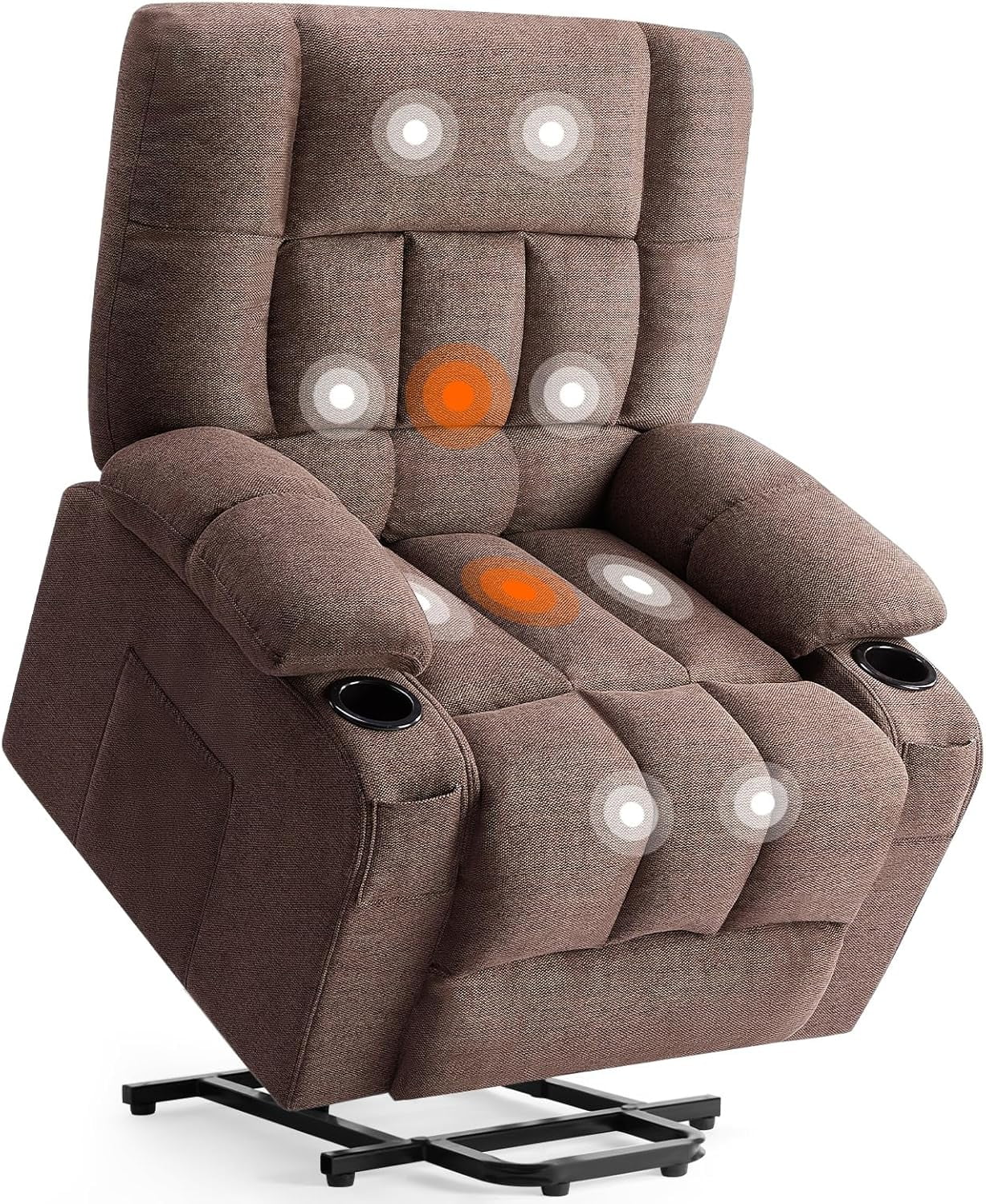 Bigleap Recliner Chair with Massage and Heating, Home Theater Seating ...