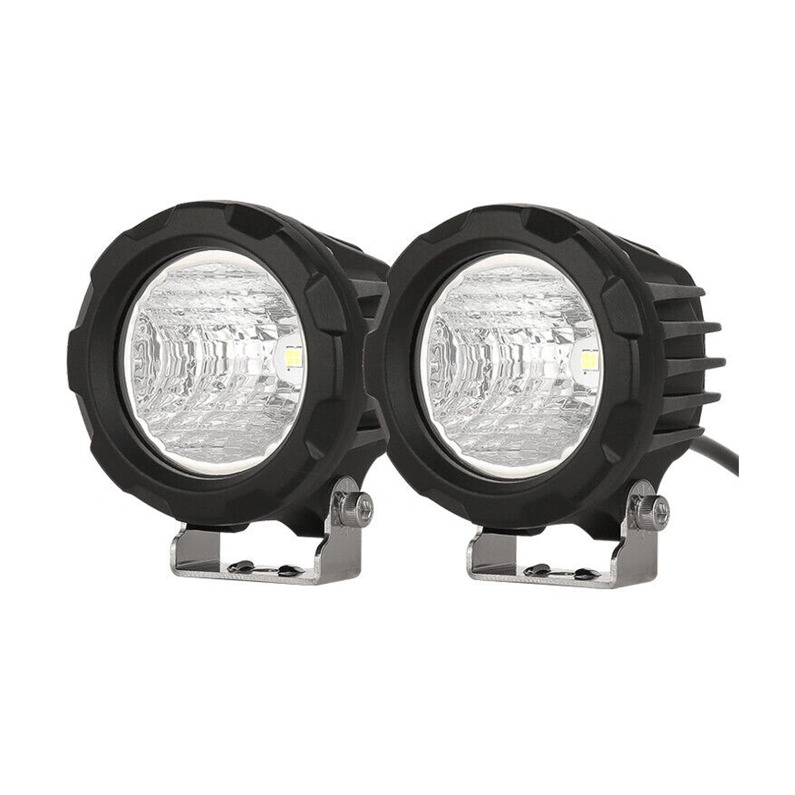Biglion.x 3 inch LED Offroad Lights Round Pair Work Lights Flood Beam ...