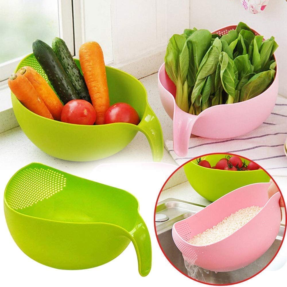 Bignay Plastic Rice Strainer Bowl, Rice Colander, Vegetable Fruit ...