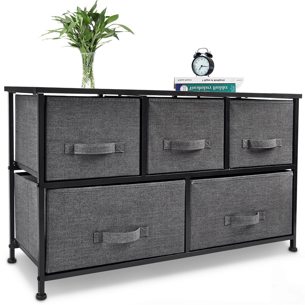 Bigroof Dresser Storage Organizer with Fabric Drawers, Steel Frame ...