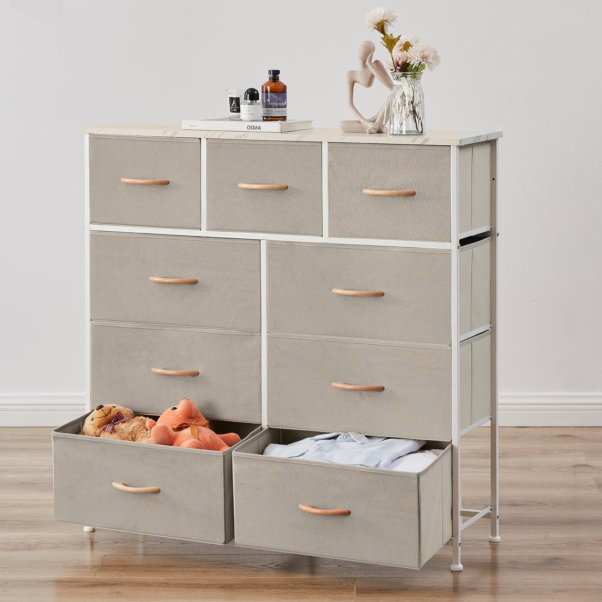 Bigroof Dresser, Dresser for Bedroom with 9 Drawers, Storage Drawer ...