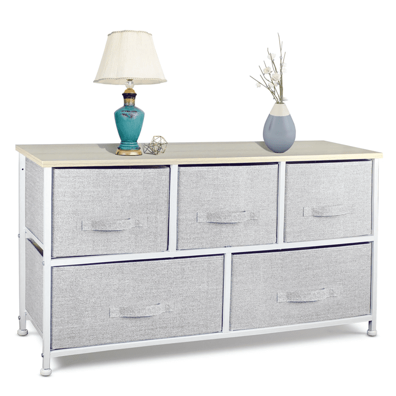 Bigroof Horizontal Dresser for Bedroom with 5 Drawers, Dressers ...