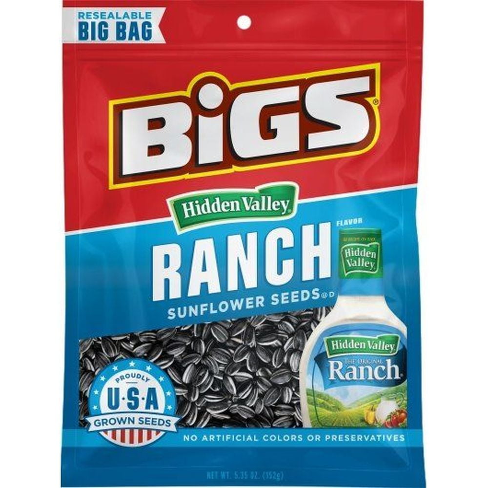 Bigs Hidden Valley Ranch Sunflower Seeds, 5.35 Ounce -- 12 per Case ...
