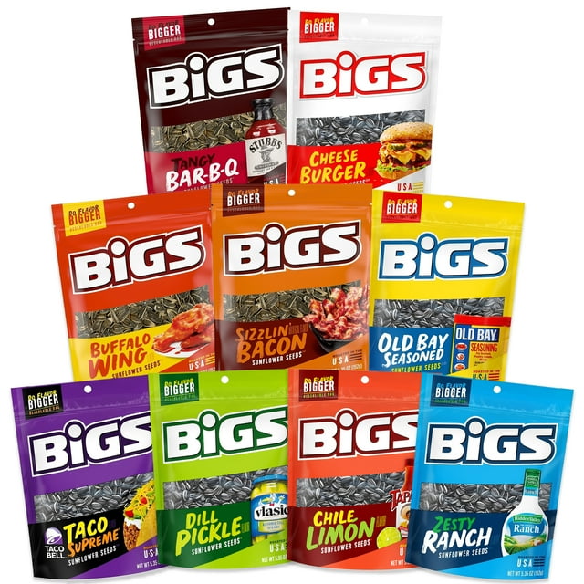 Bigs Sunflower Seeds Variety Pack, 9 Flavors - Walmart.com