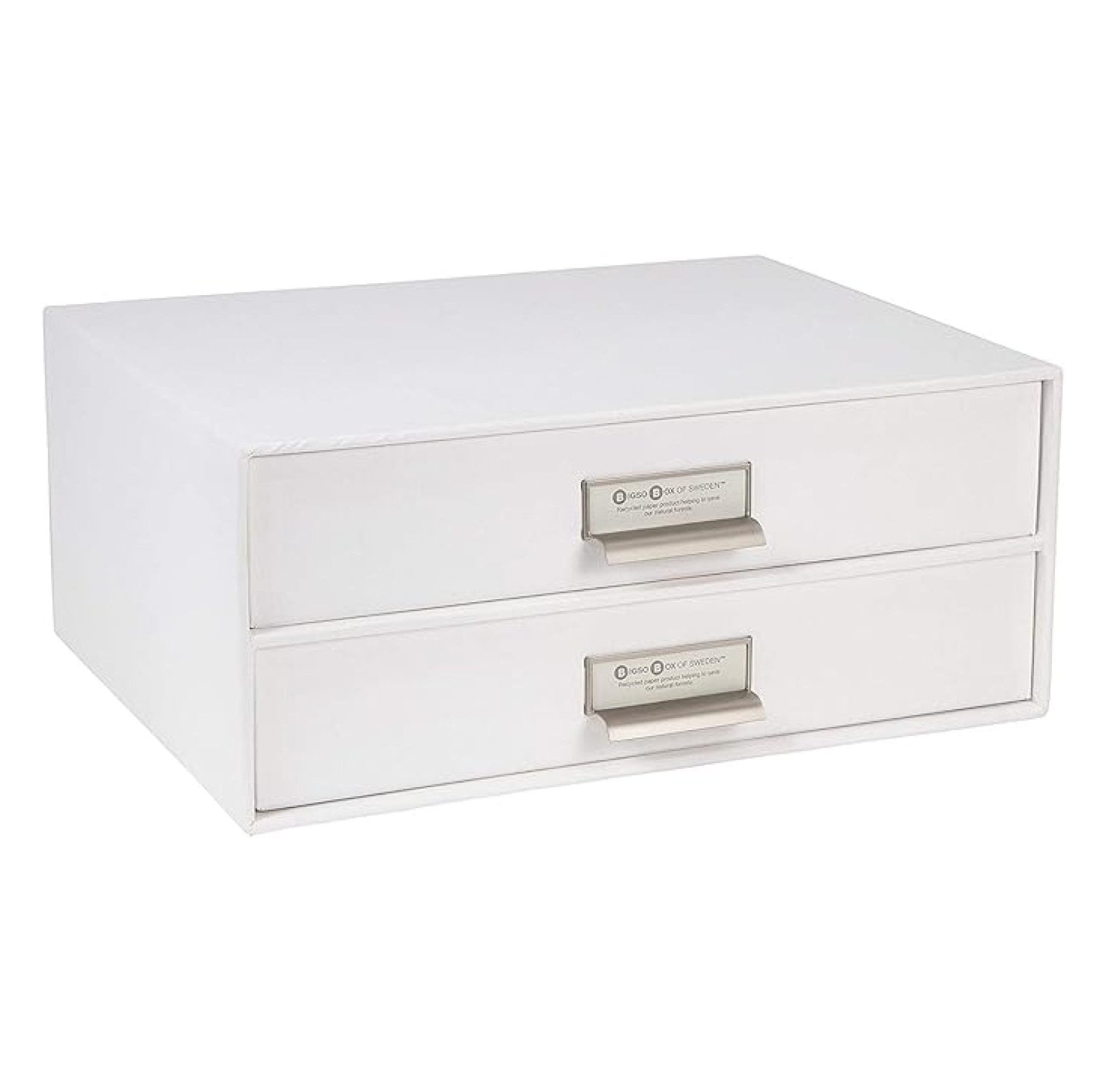 Bigso Birger 2-Drawer Fiberboard Label Frame Document Letter Box ...