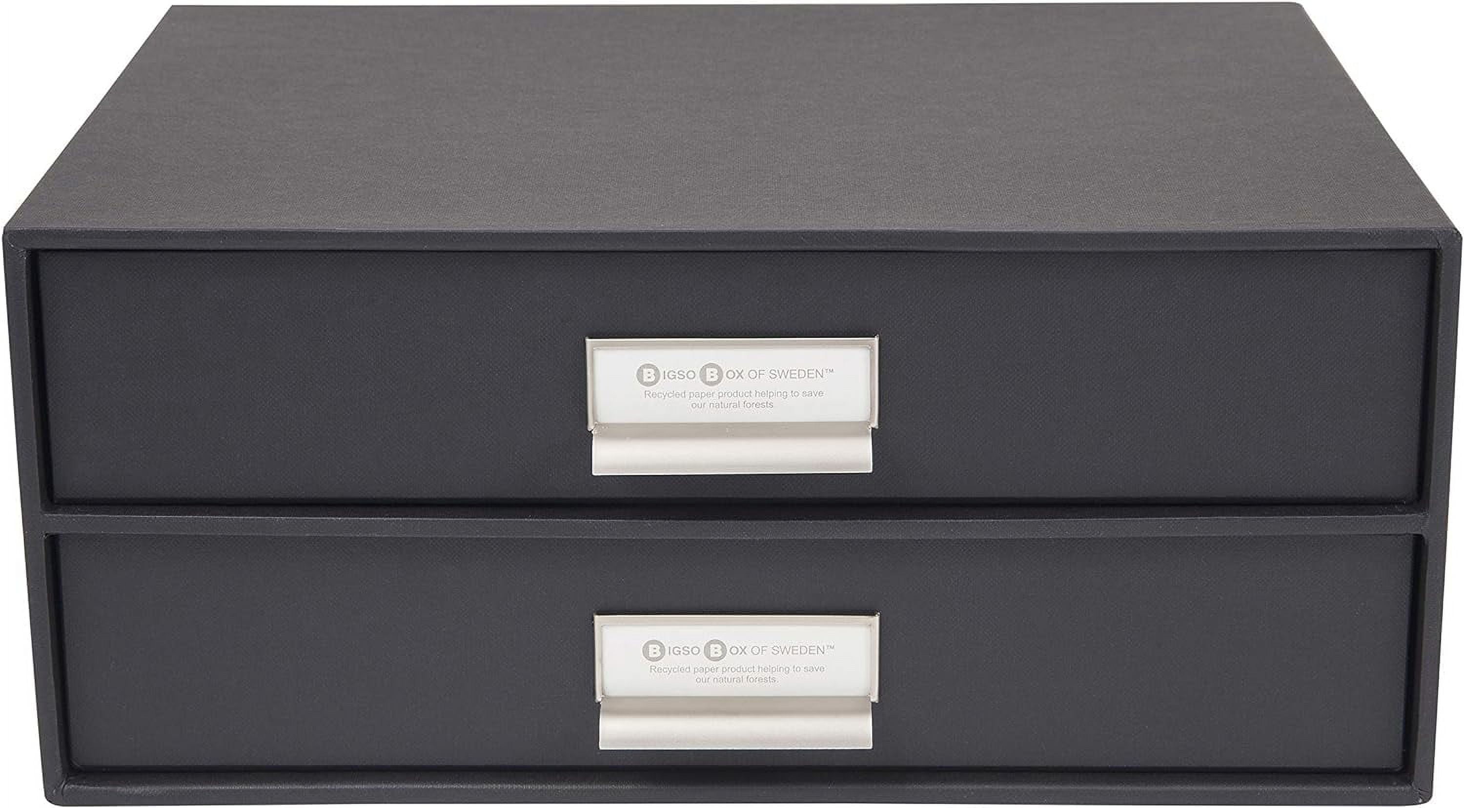 Bigso Birger 2-Drawer Fiberboard Label Frame Document Letter Box ...